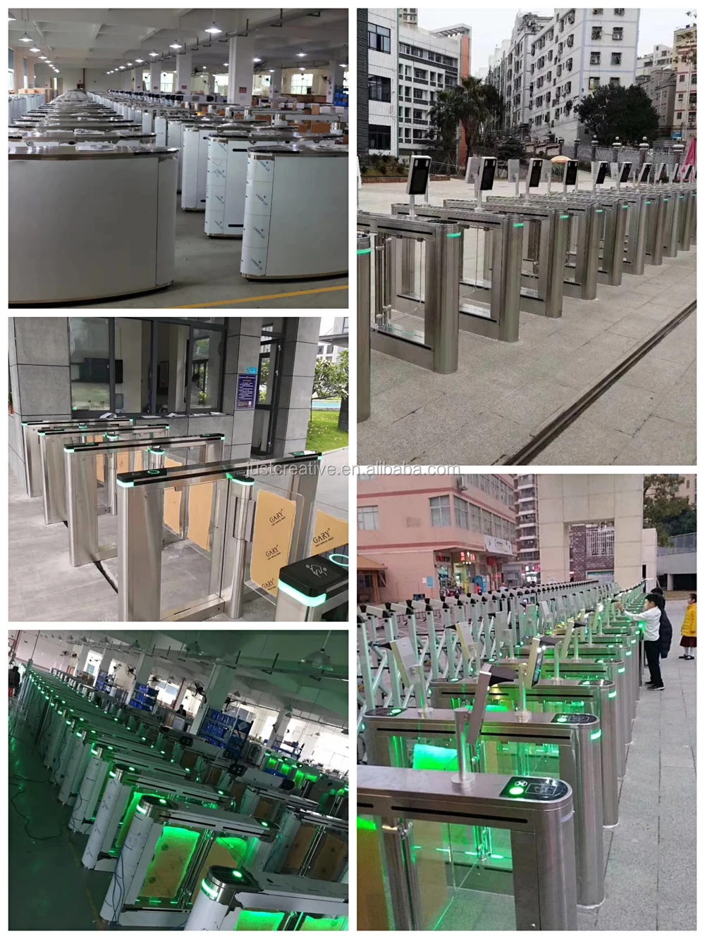 Custom Automatic Security Revolving Full Height Turnstile Gate For ...