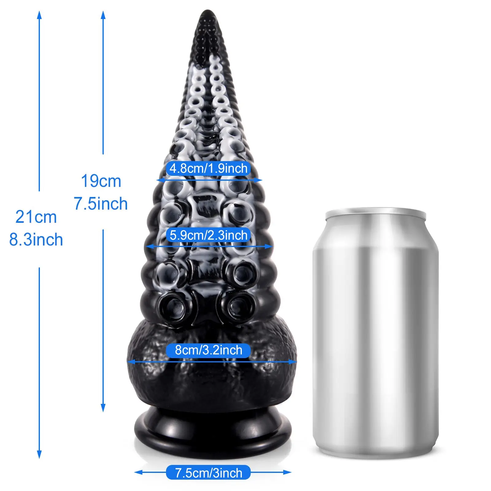 87inch Octopus Tentacle Shape Realistic Silicone Huge Anal Dildo Big