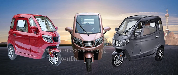 Enclosed 3 Wheel Cabin Scooter Trike with EU Homologation