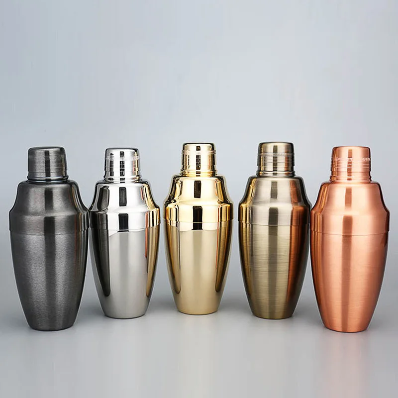 Bar Alcohol Stainless Steel Gold Silver Black 500ml Cocktail Shaker ...