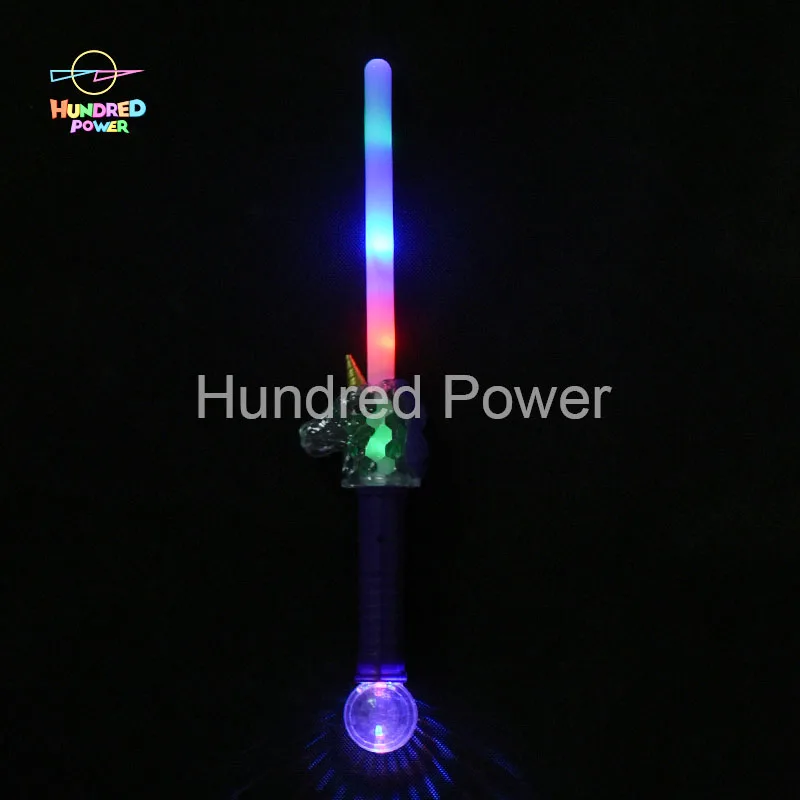 Led Light Up Unicorn Wand Growling Sound Effects | Spinning Flashing ...