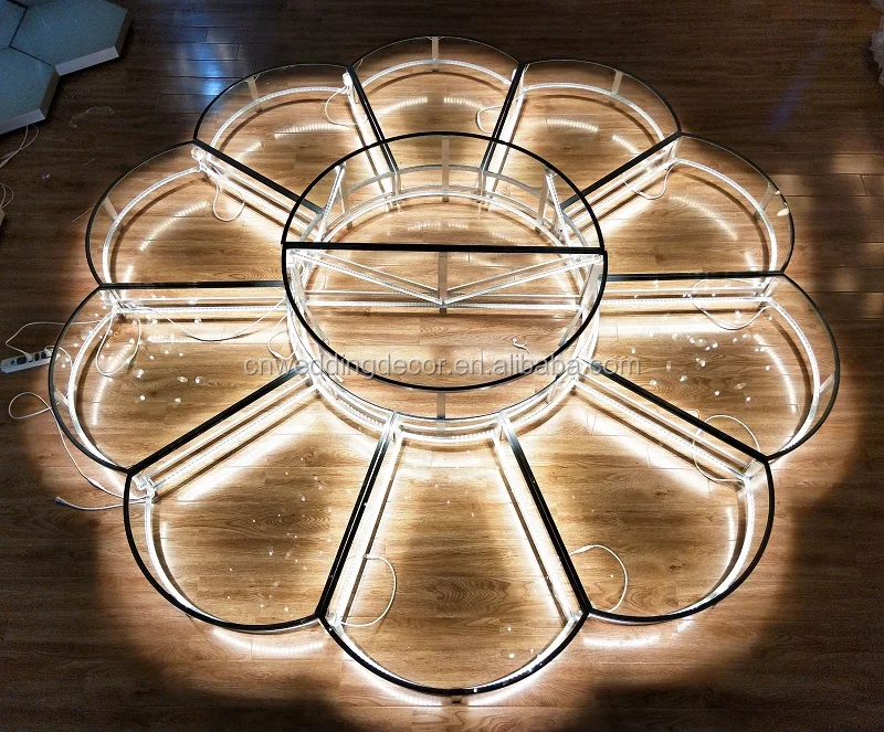 Glass Floor Wedding - Elegant Tempered Glass Stage Platform