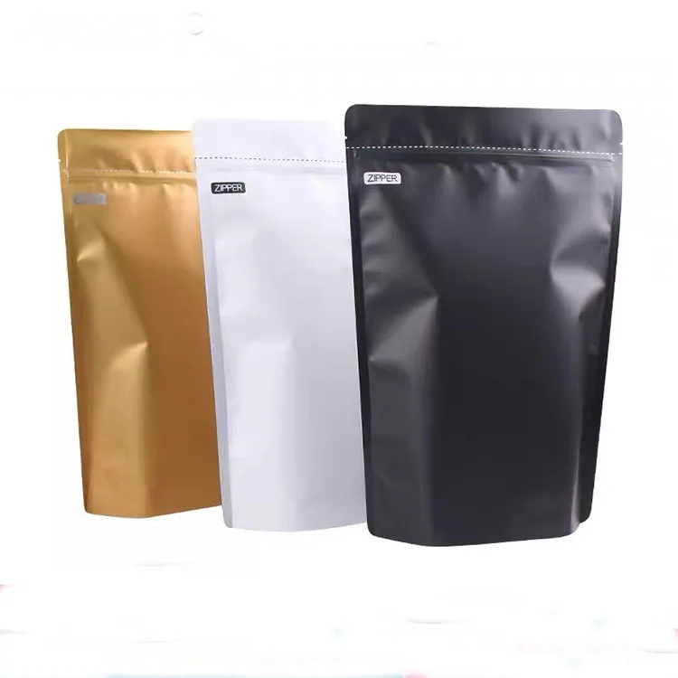 113g Black Resealable Food Packaging Pouch Stand Up Pouch With Zipper ...