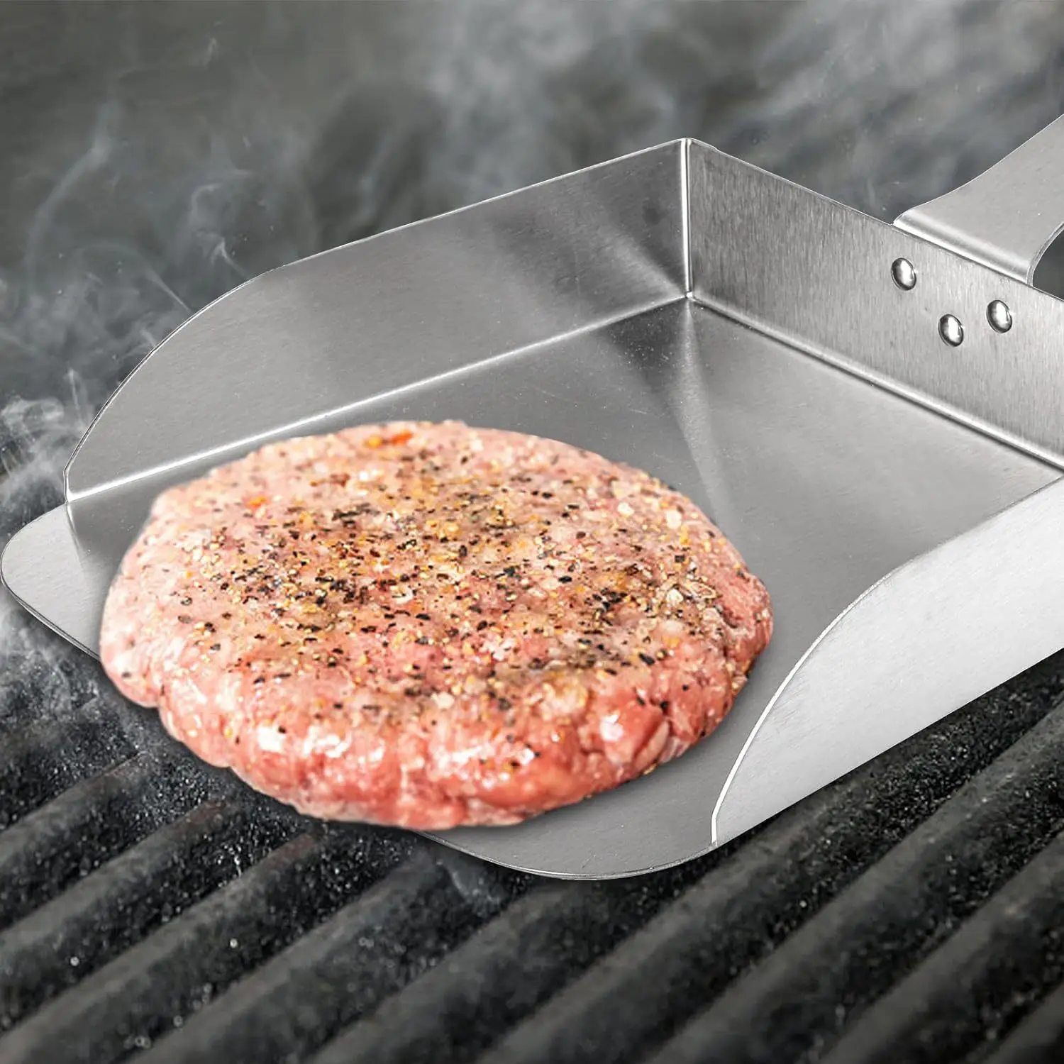 Modern Stainless Steel Teppanyaki Food Spatula Flat Wider Food Spatula ...