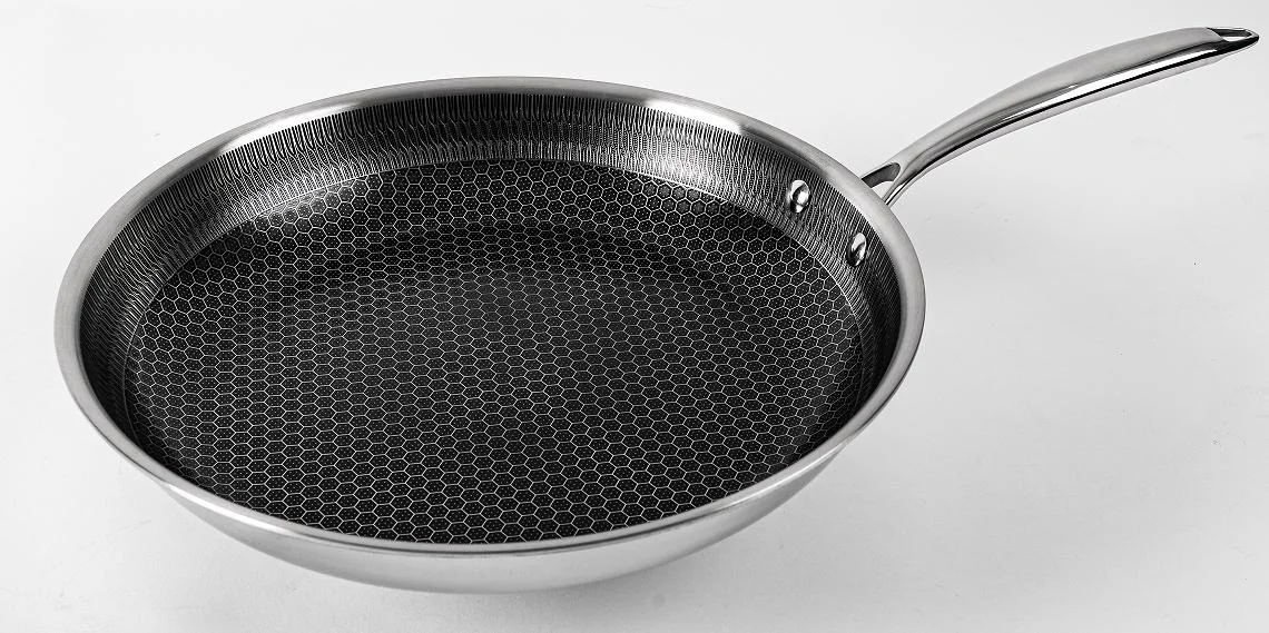 3-ply Stainless Steel Honeycomb HexClad Hybrid Cookware Set W/ Lids ...