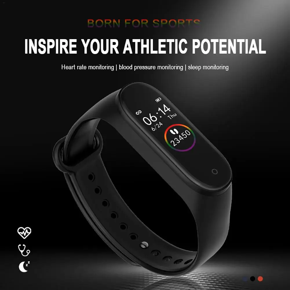 M4 Smart Watch Band - Fitness Tracker with IP67 Waterproof