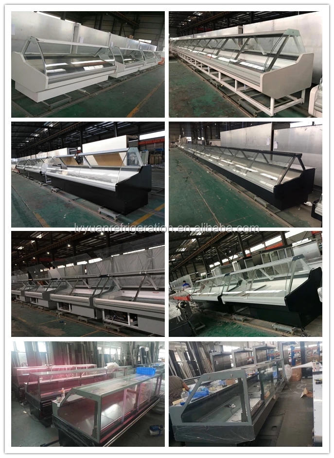 Fresh Seafood Display Case - Supermarket Table Freezer