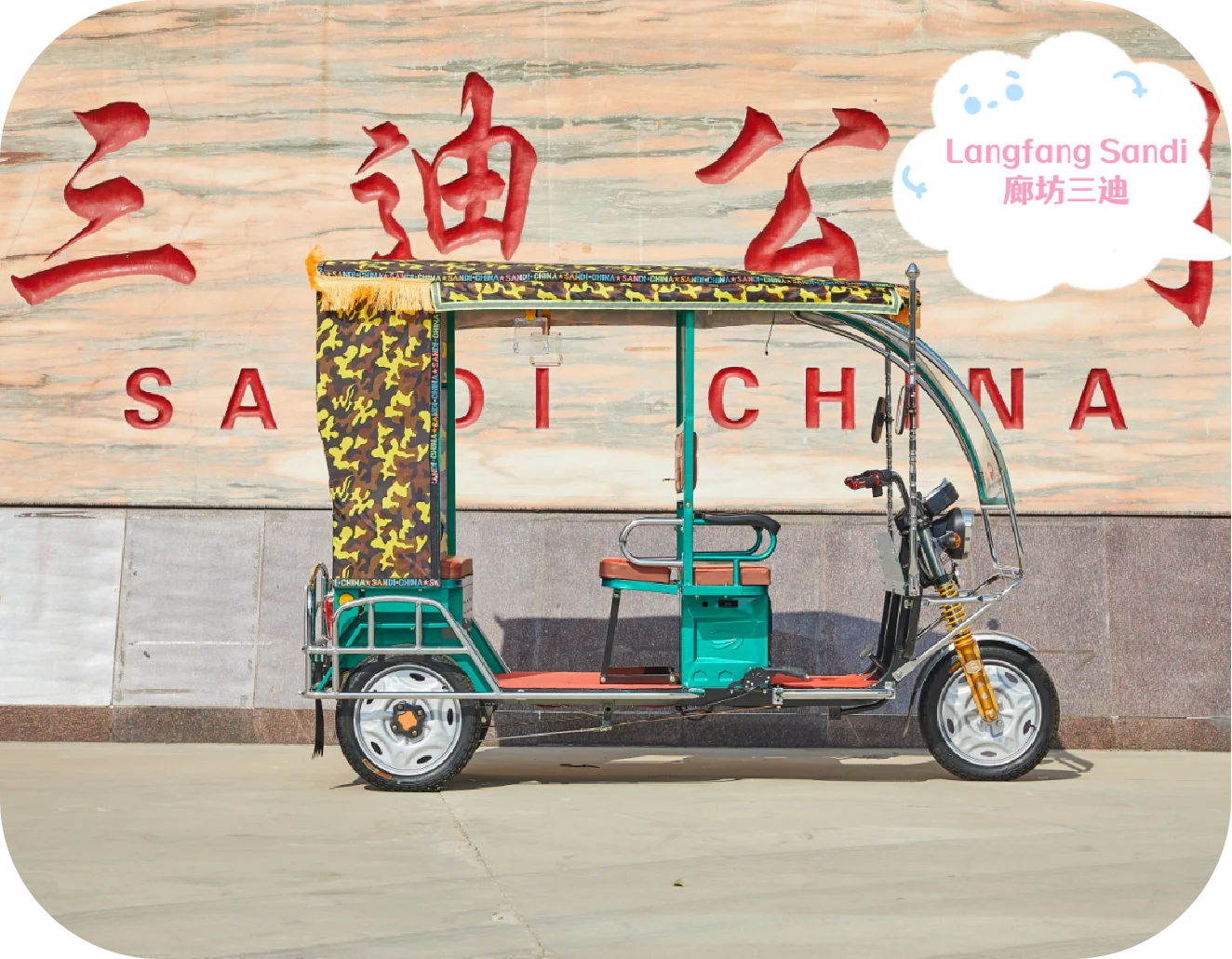 Electric Passenger Tricycle Pedicab Taxi Rickshaw Tuk Tuk