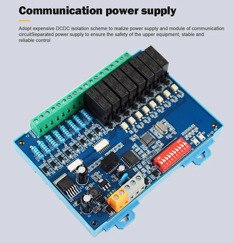 8-channel RS485 Digital Input & Relay Output Module 24VDC