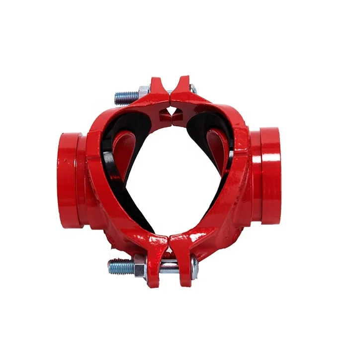 Grooved Mechanical Cross with BSPT Thread for Fire Protection