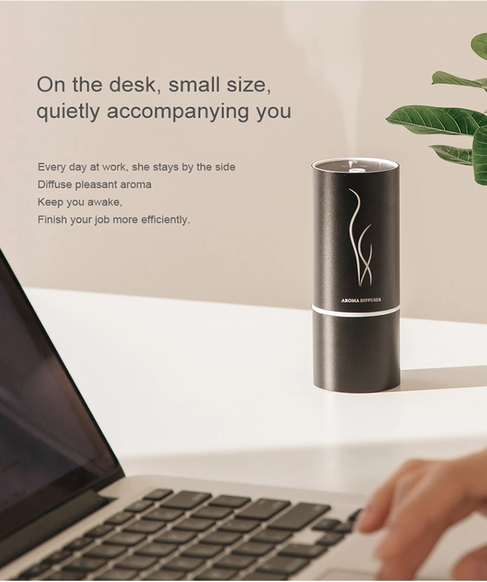 Portable Essential Oil Nebulizer Diffuser Waterless, Scent Diffuser for ...