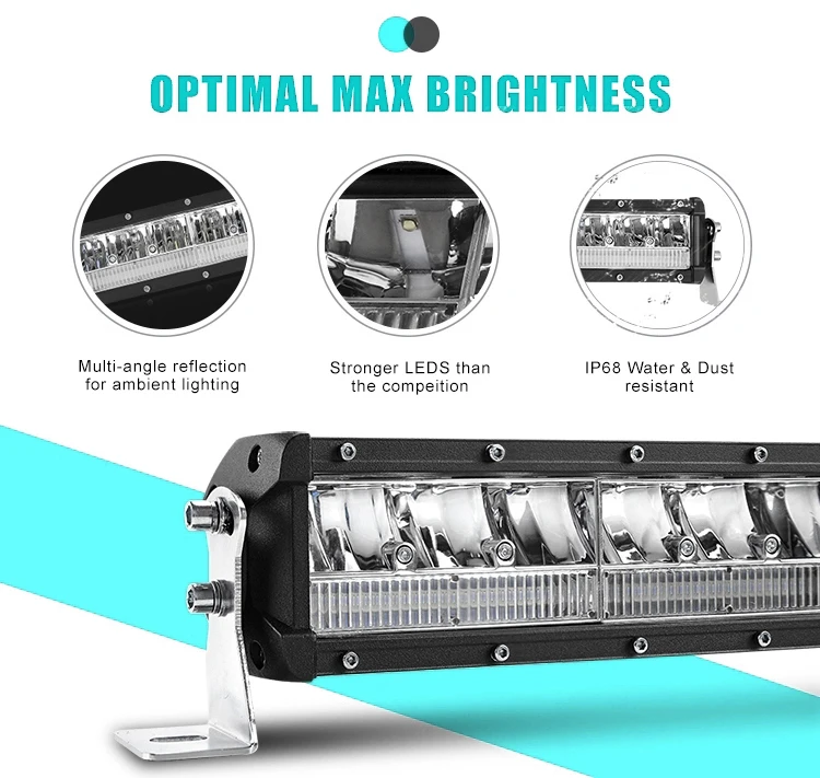 Super Bright ECE R112 R10 EMC Dual Row 42" 50" 9D 12v 4x4 Car Led Light ...