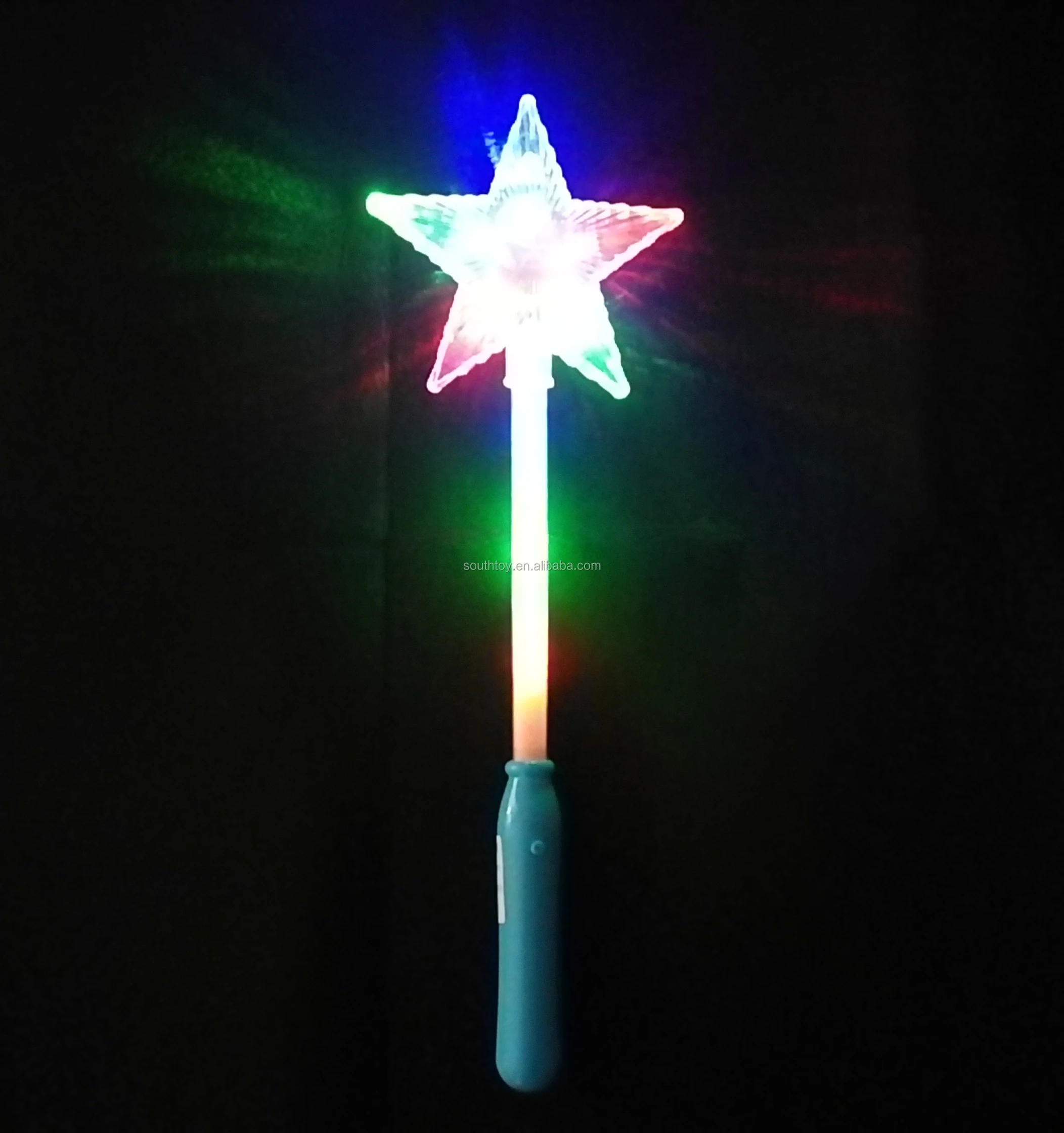 Light up Star Magic Wand - LED Color Changing Fairy Stick