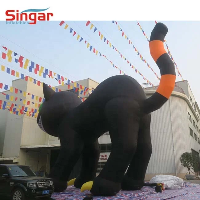Giant Halloween Decorations Custom Inflatable Cat Cartoon For Outdoor ...