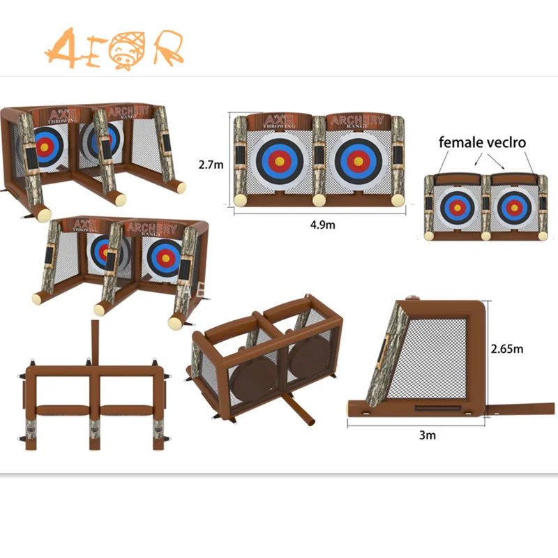 Flying Axe Throwing Interactive Tomahawk Inflatable Sport Game For Kid ...