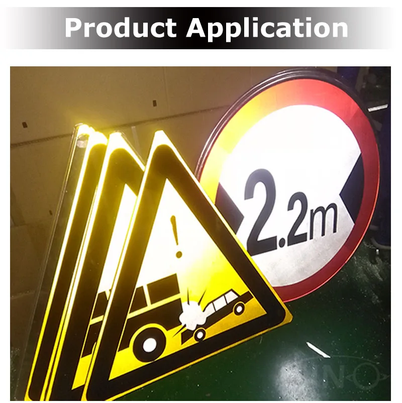 Traffic Safety Reflective Vinyl Sticker Paper Roll - 1.24x45.7m, OEM