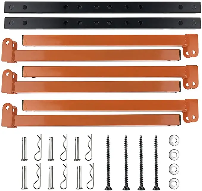 3-Level Wall Mount Wood Storage System Lumber Storage Rack Organizer ...