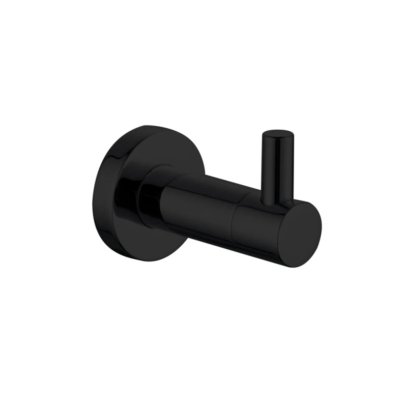 Wholesale Bathroom Single Small Towel Robe Hook Wall Mounted Black Robe ...