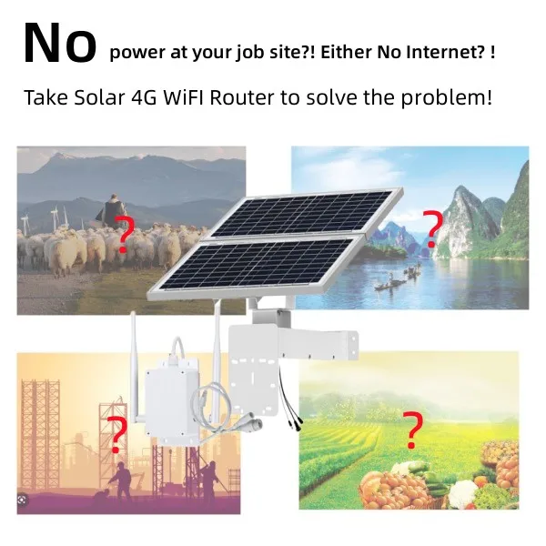 Solar Powered 4g Wifi Router With Sim Card Slot Outdoor Ip67 Waterproof ...
