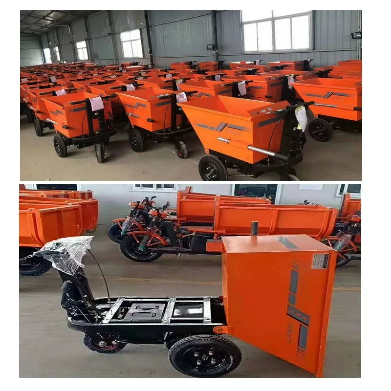 Ash Bucket Truck Construction Site Electric Hand Push Double Wheel Dump ...