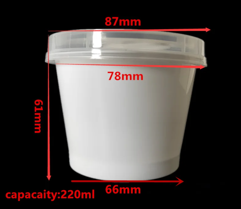 7oz 200ml Custom Disposable Iml Pp Plastic Cup With Lid And Spoon For ...