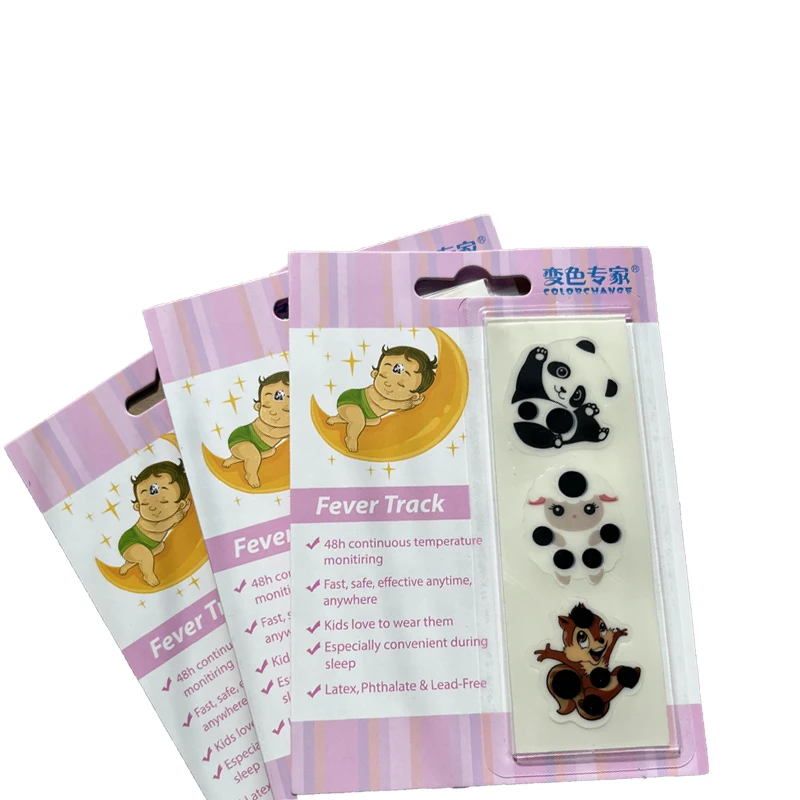 Blister Packaging Cartoon Forehead Temperature Sticker Baby Lcd ...