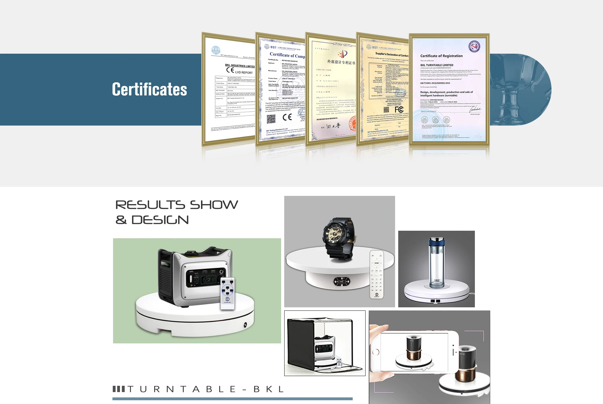Shenzhen Bkl Technology Co., Ltd. - Display turntable, Photography ...
