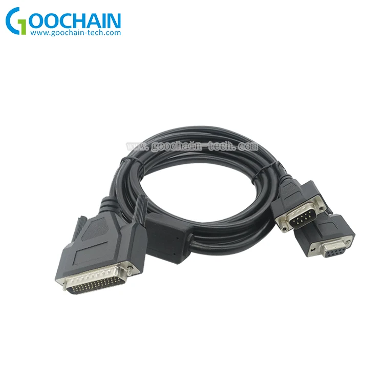 Custom DB44-Pin HD44 Deluxe D-Sub Cable 1 Female VGA to 2 VGA Male ...
