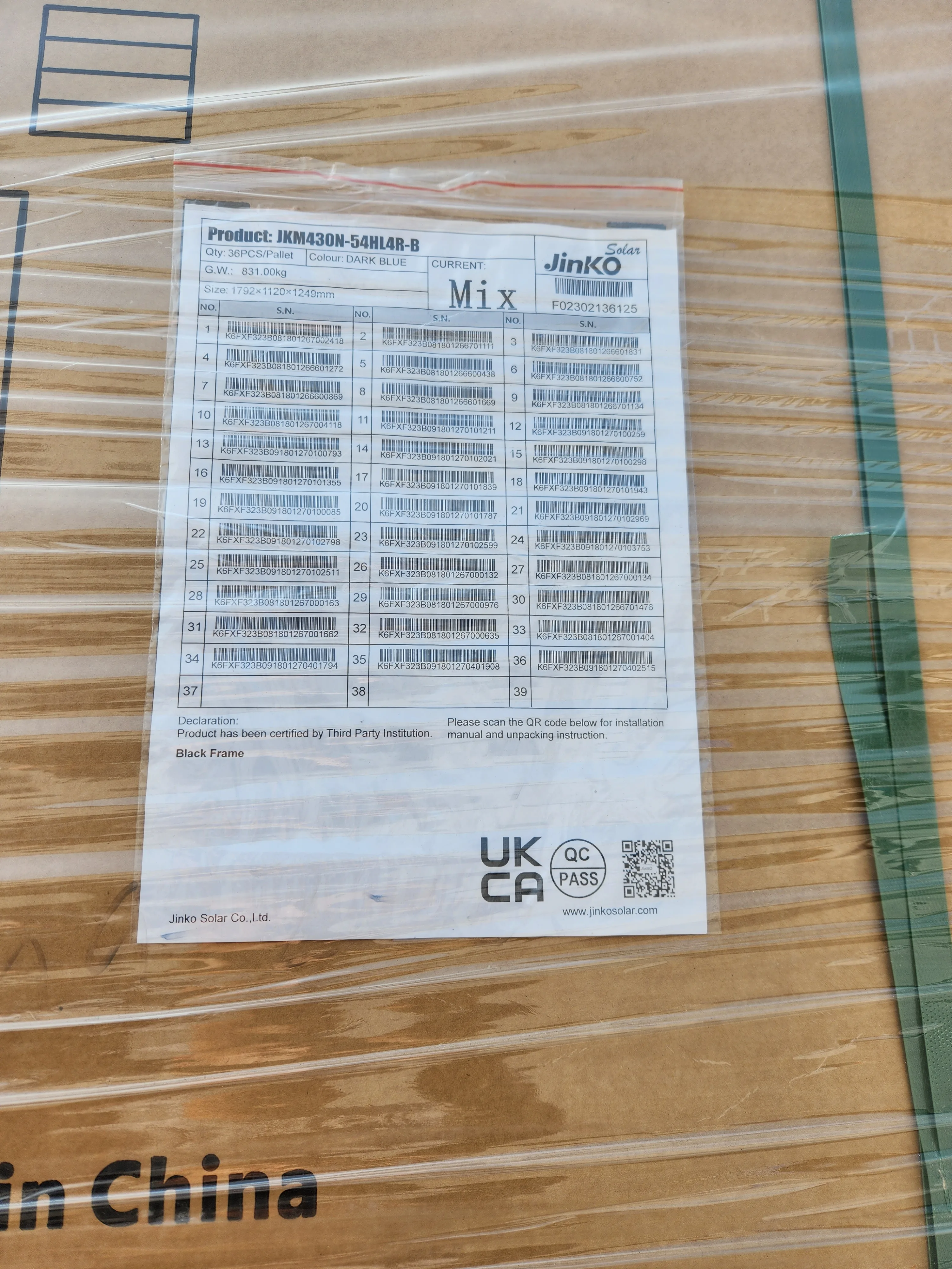 Jinko Tiger Neo N-Type JKM440N 440W All Black Solar Panel - Efficient N ...