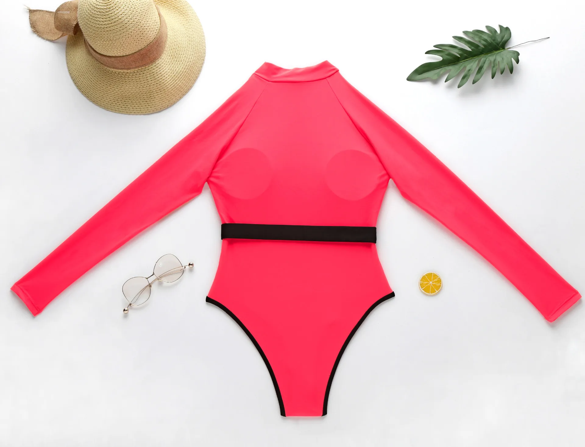 Free Shipping Long Sleeves Upf50+ Rash Guard High Cut Custom Solid ...