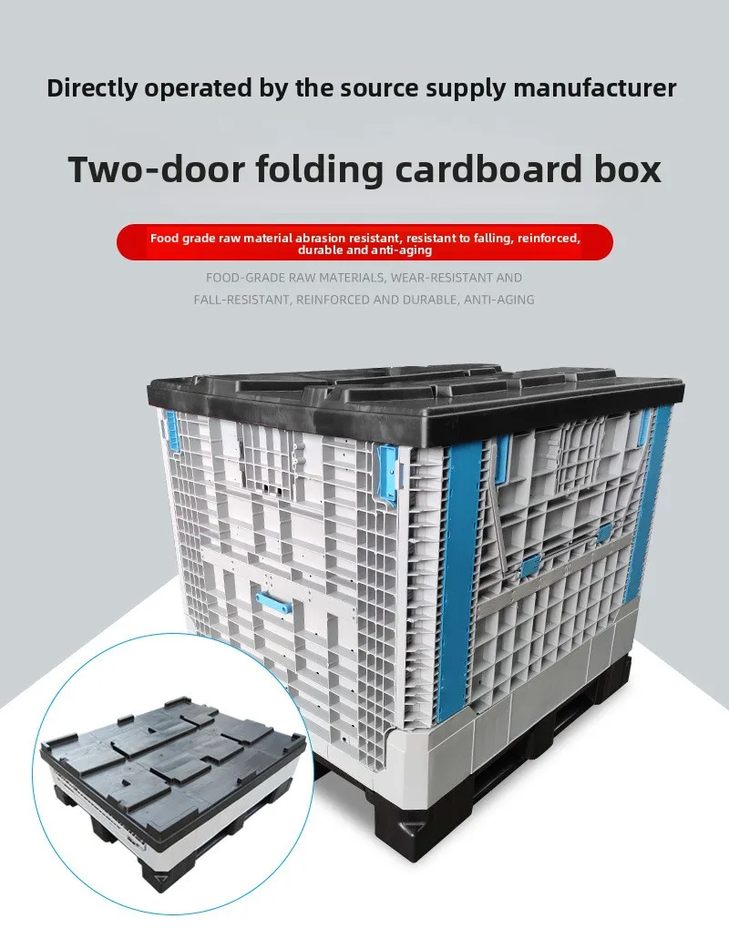 Recyclable Solid Plastic Foldable Pallet Box Stackable Crate for ...