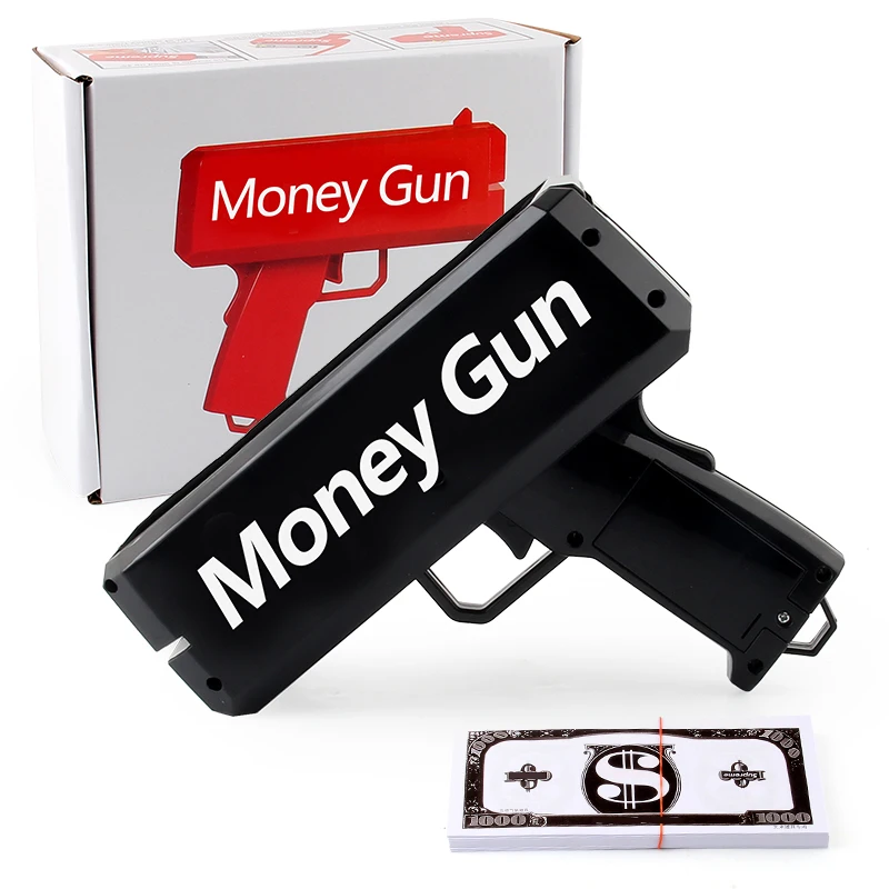 Custom LOGO Money Gun Toy - Party Surprising Game Gun