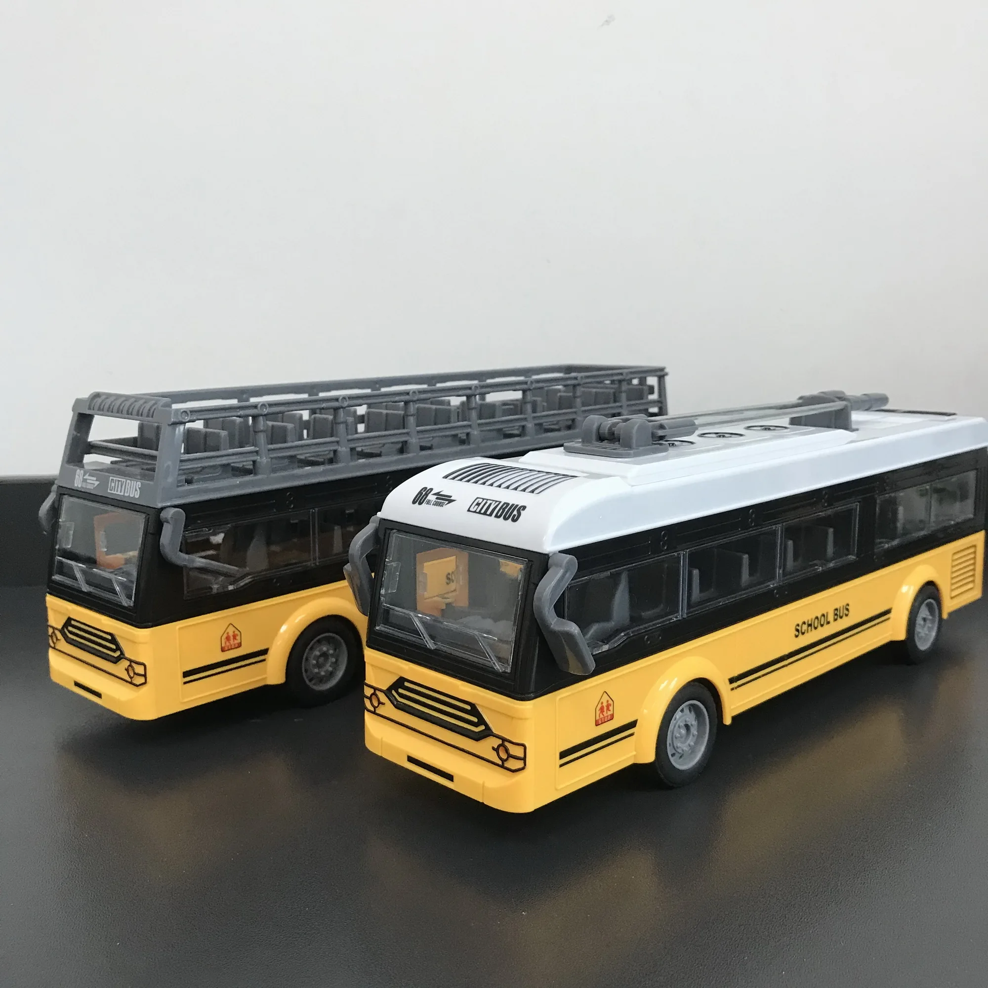 Remote Control Bus Rc Buses Cars Toys Plastic Toy Battery Open Doors ...