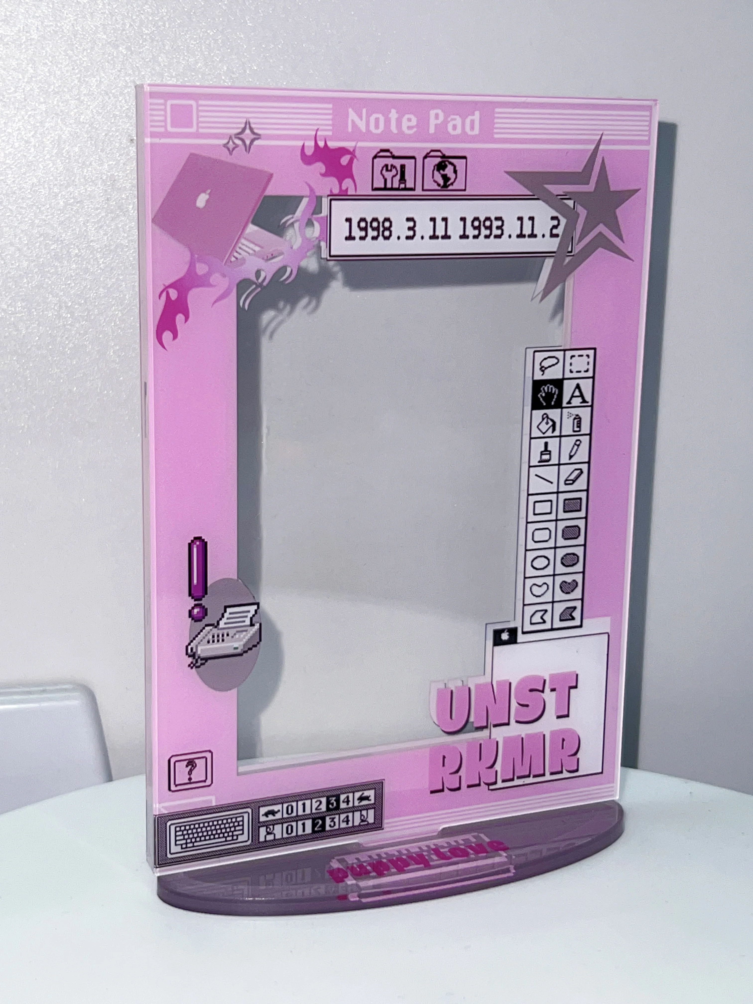 Jinlei Custom Acrylic Card Holder - Cute Charms & Photo Sleeves