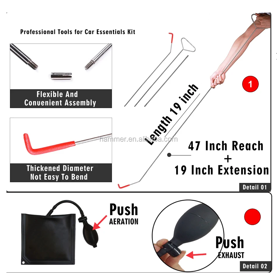 Professional Lockout Tools For Automotive Auto Trim Removal Kit,Long ...