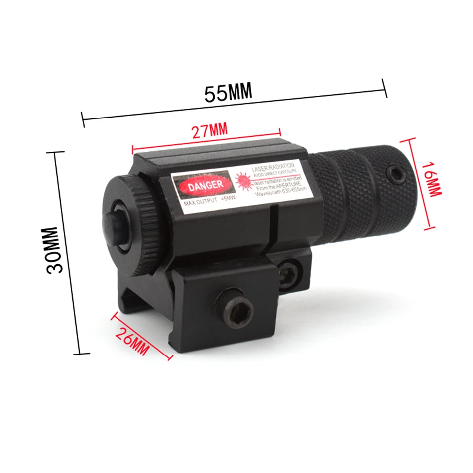 SYQT Mini Adjustable Compact Red Dot Laser Sight for Hunting