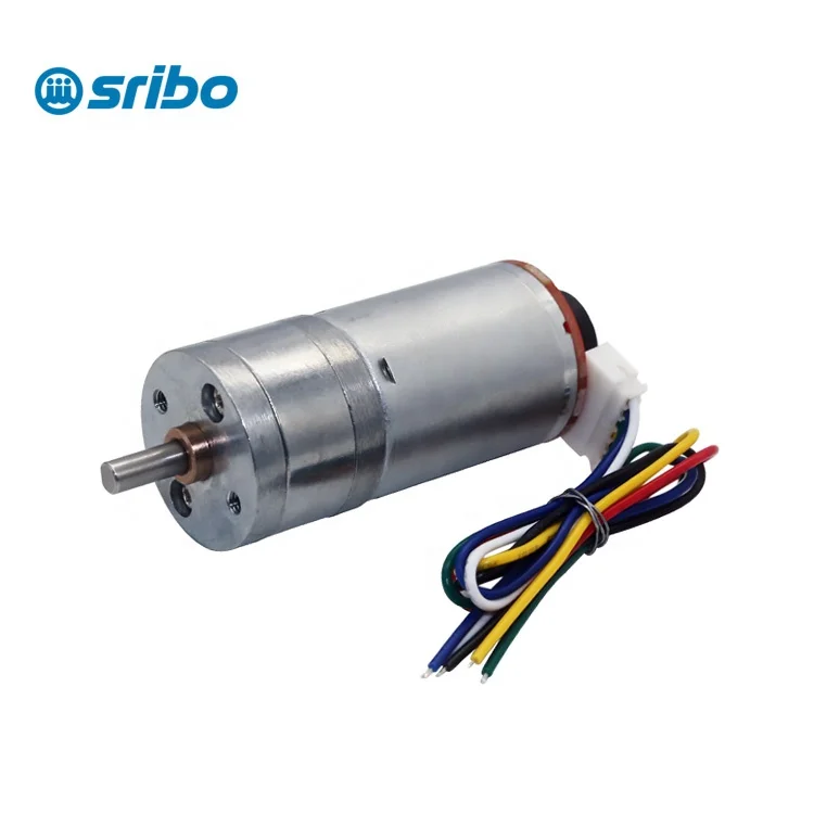 Sribo Gm25-370 6v 12v 24v Long Life Dc Spur Gear Motor With Hall ...