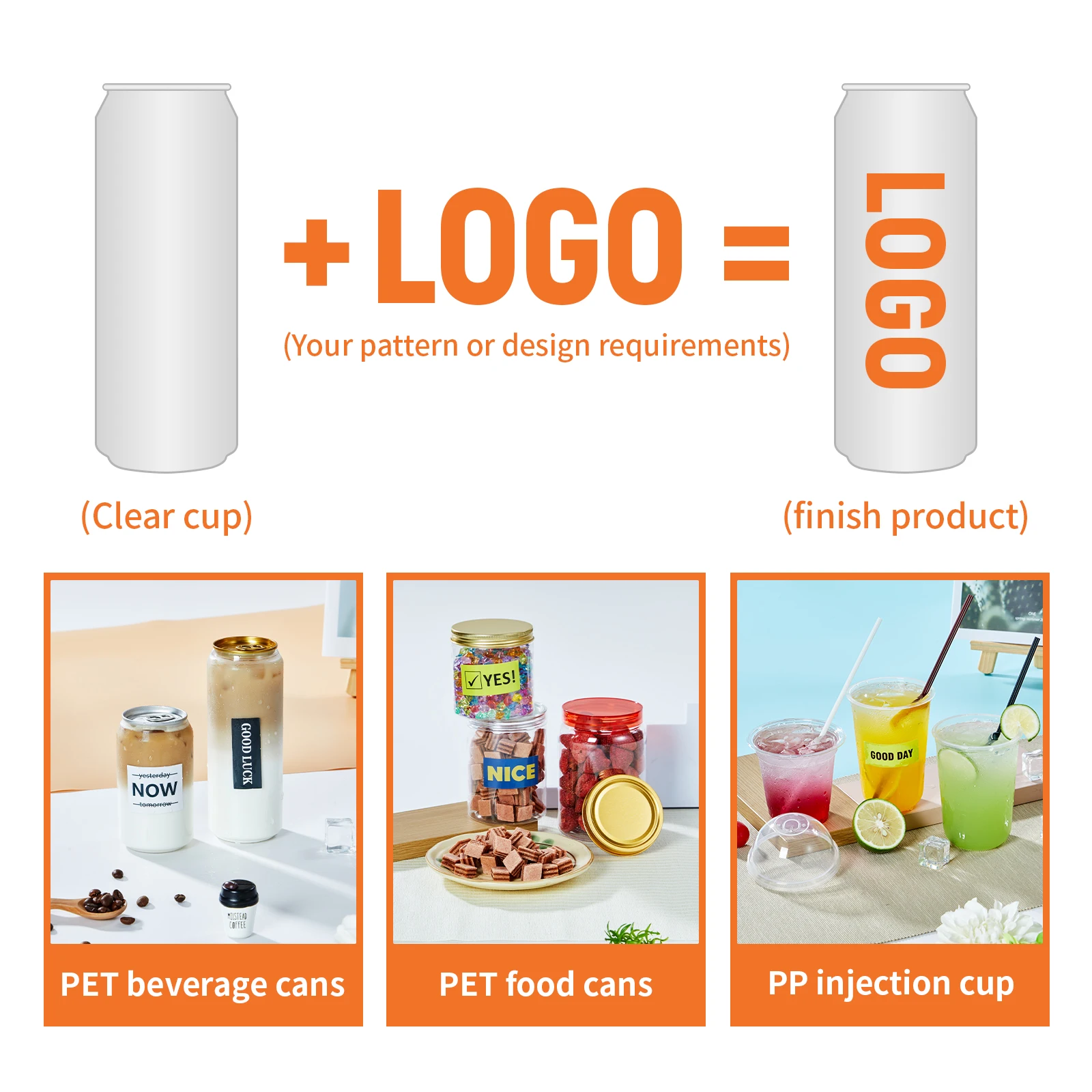 EOE Pull-Ring Juice PET Plastic Can - 202# 330ml 500ml