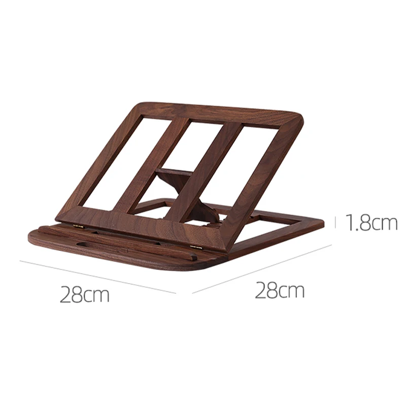 Solid Wood Adjustable Laptop Stand - Foldable & Stylish