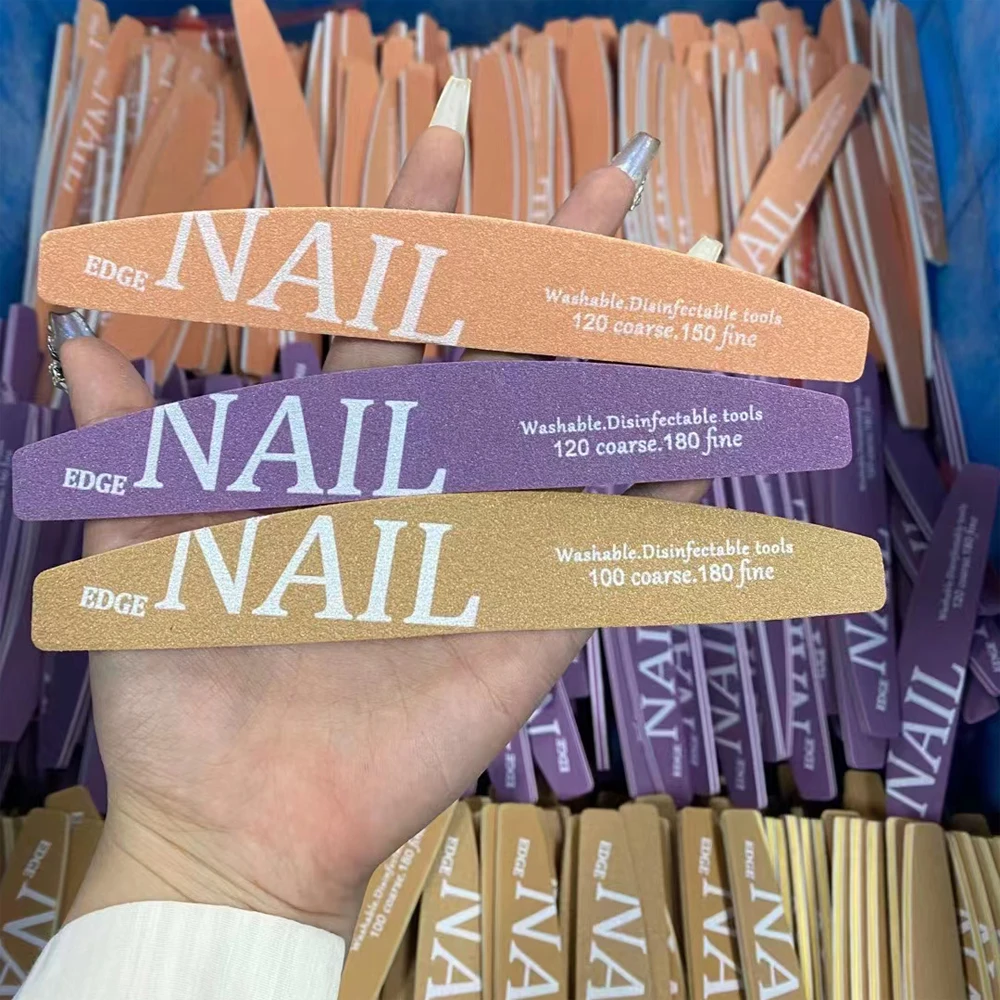 Professional Nail Files for Manicure Mix Color Limas 80/100/120/150/180 ...