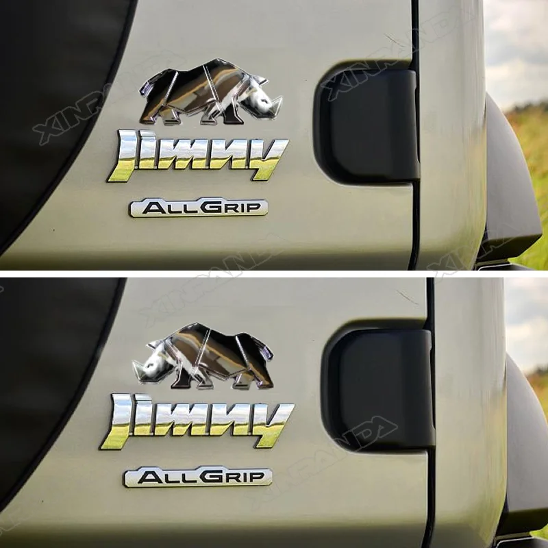 Suzuki Jimny Chrome Rhino Badge - Stylish Body Sticker