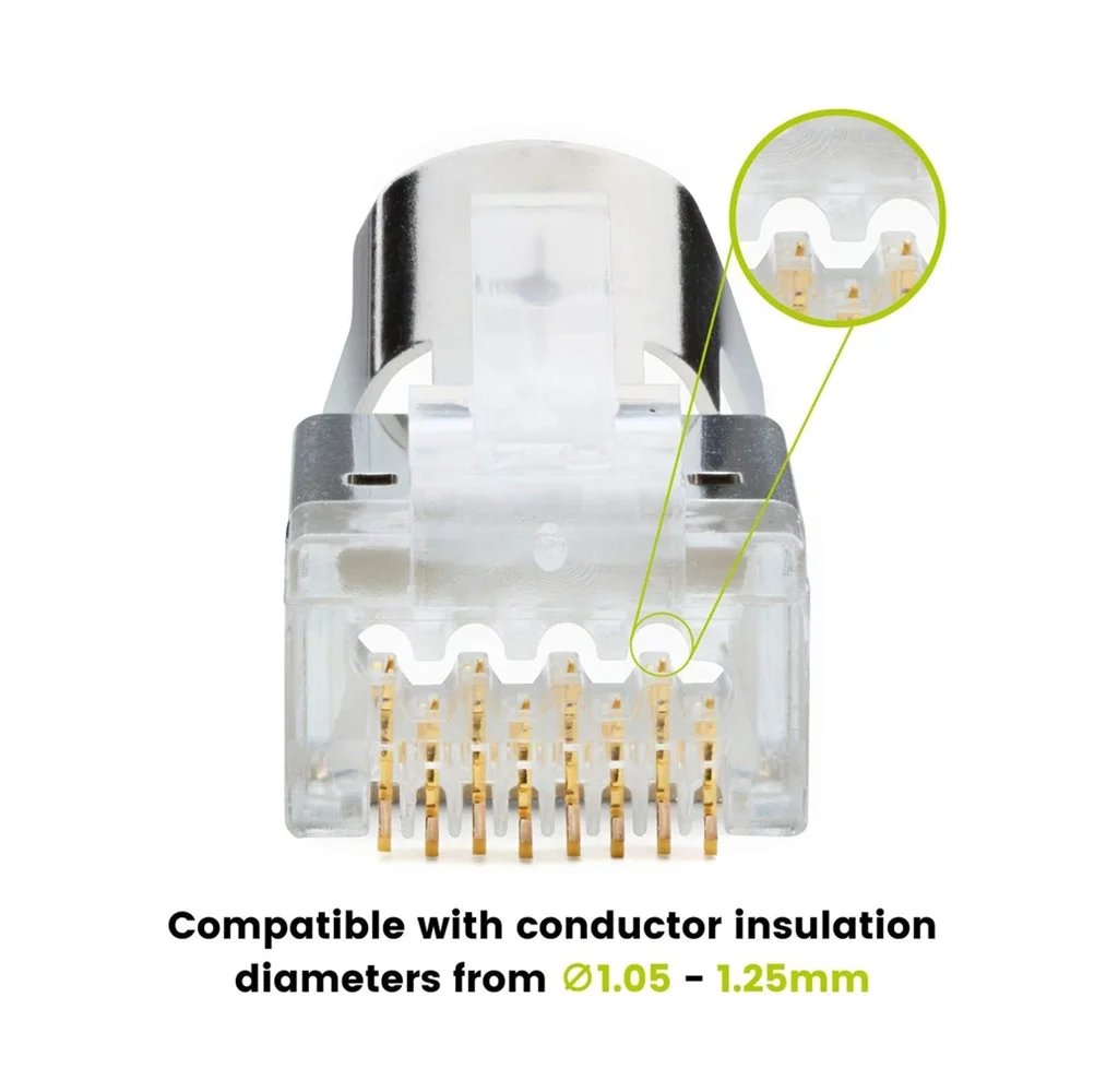 Ftp Cat6 Ez-pass Through Rj45 Plug Shield Networking Modular Plugs High ...
