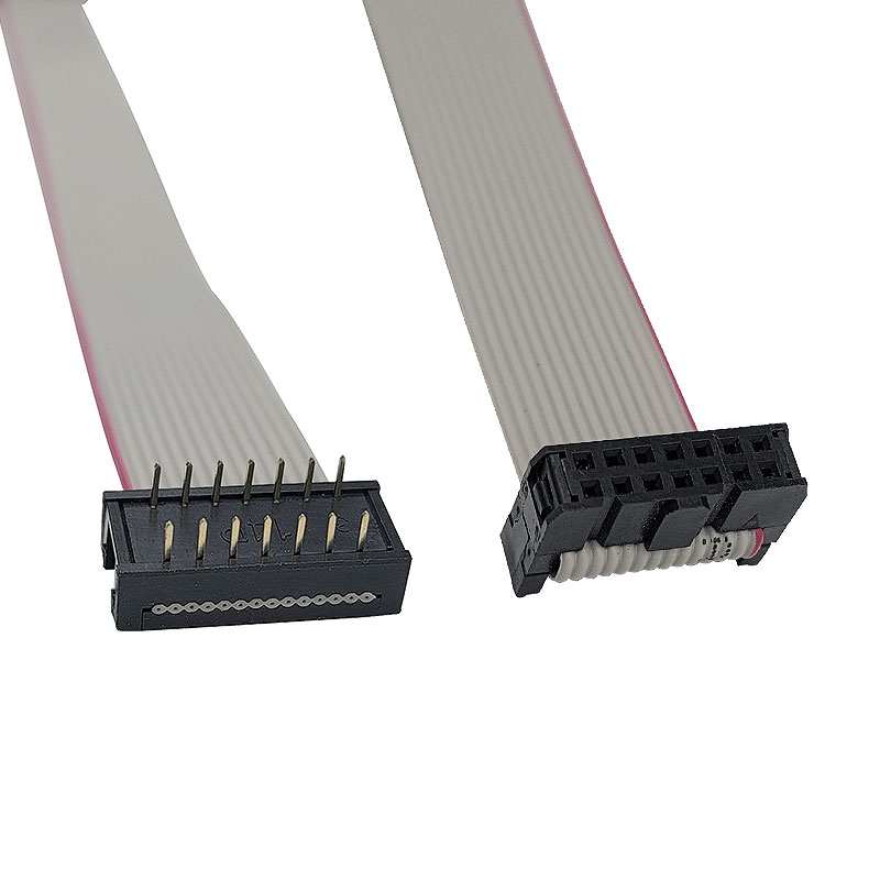 IDC Dip Plug Connector 14pin, 2.54mm Pitch, Male & Female Ribbon Cable ...