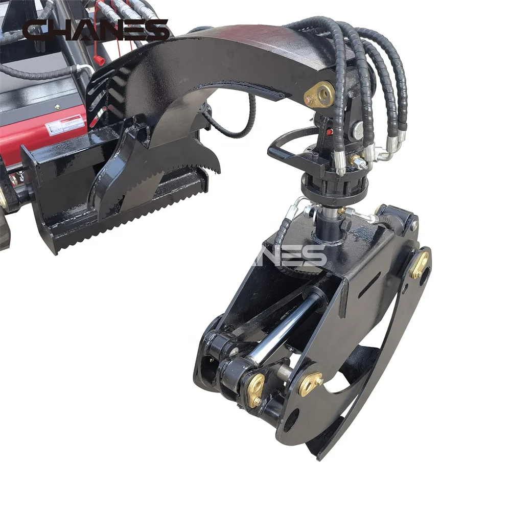 on Sale Mini Skid Steer Loader Hydraulic Rotate Log Grapple Attachment ...