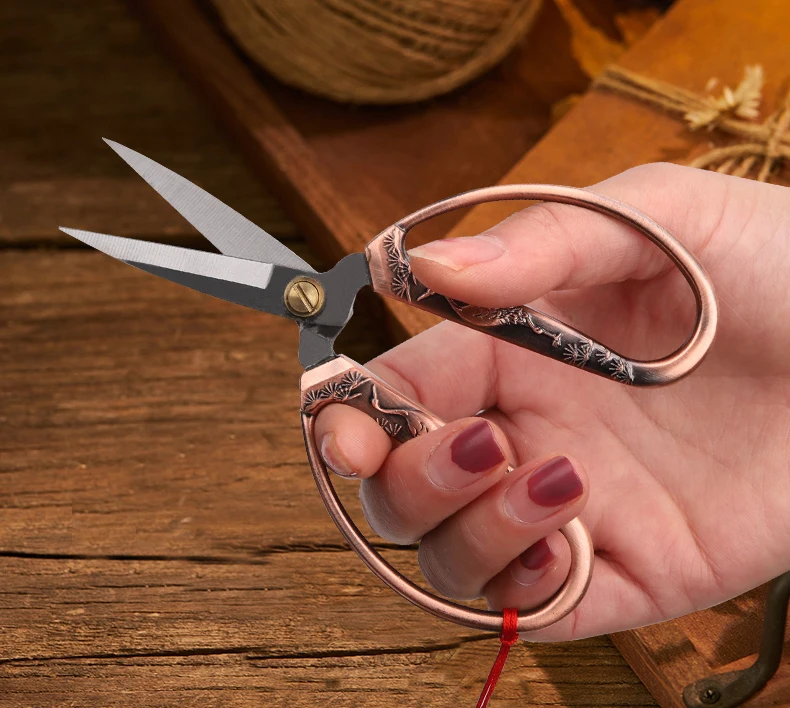 Stainless Steel Embossed Embroidery Crane Scissors Craft Vintage ...