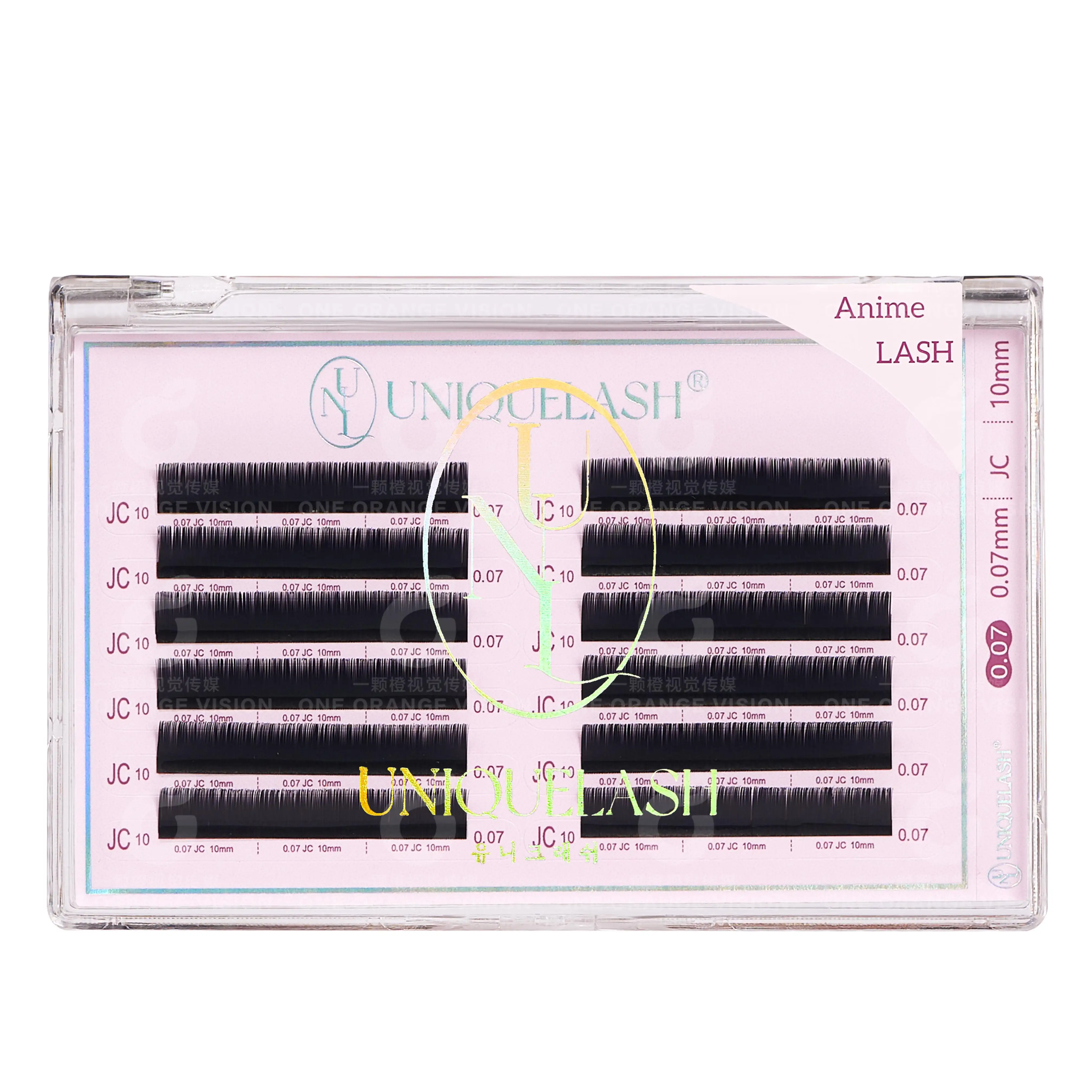 Korean Artist Spiky Anime Eyelash Extensions 0.07mm Single Tray High ...