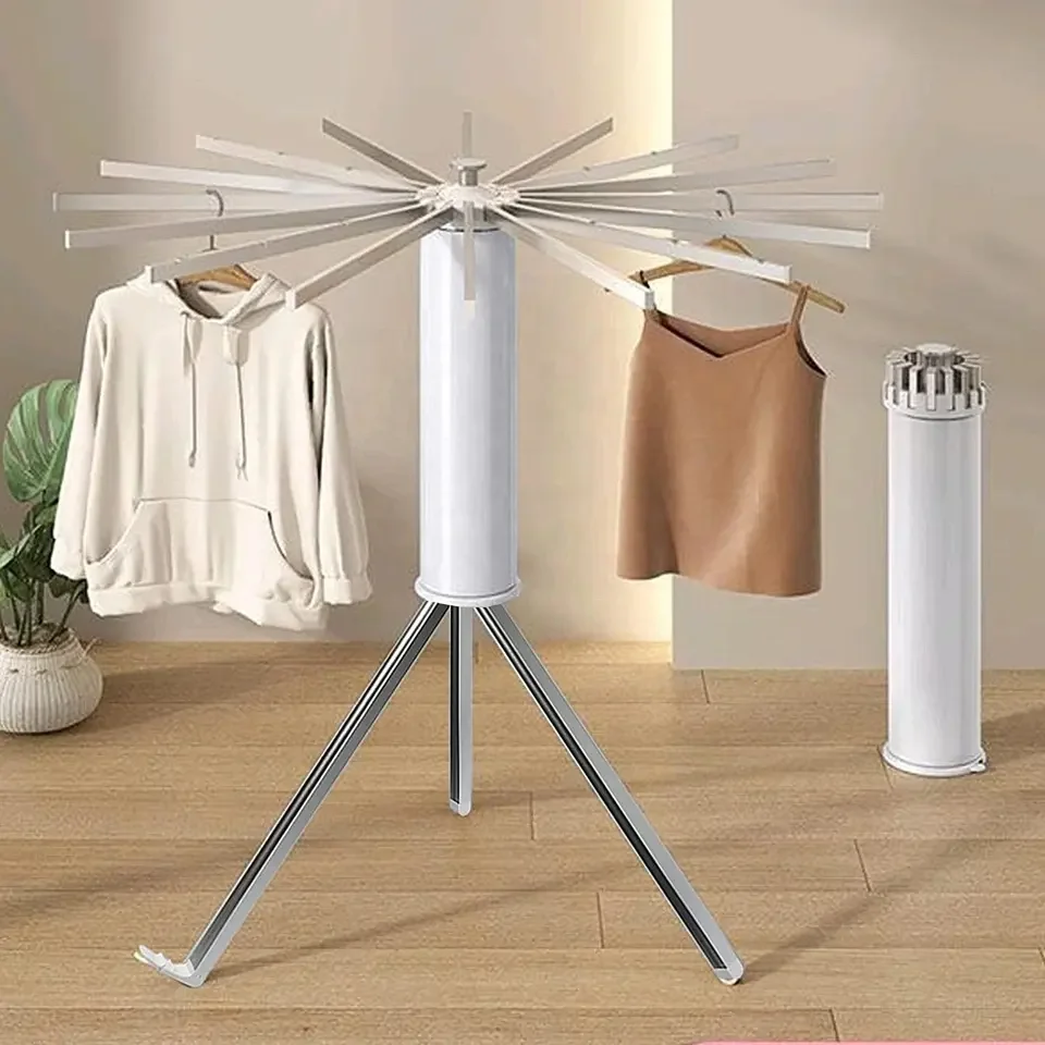 Aluminum Rods Tripod Clothes Drying Rack | 16 Rods | Collapsible Type ...