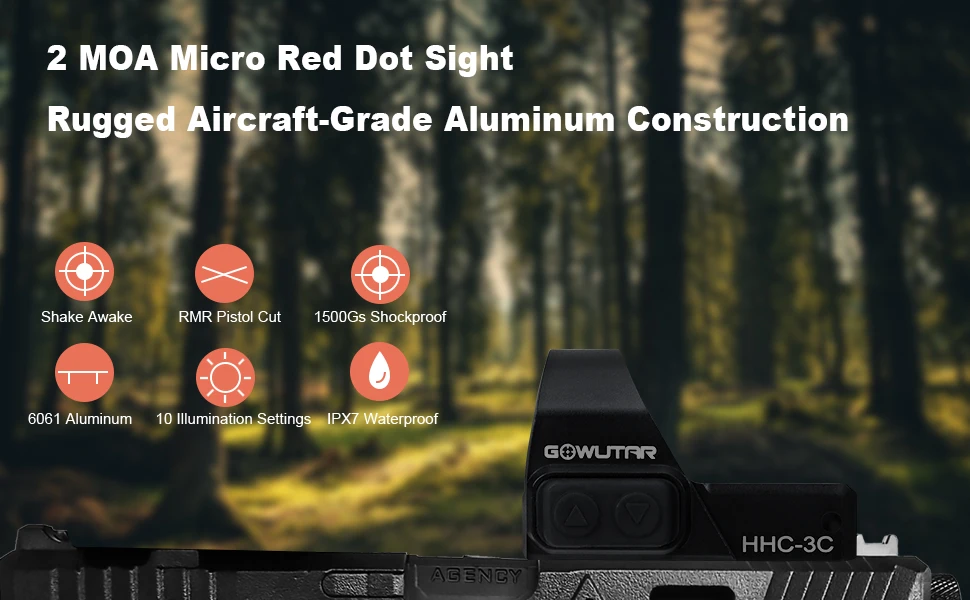 Holographic Sight Red Dot Big Window Size Mos Shake Awake Red Dot Sight ...