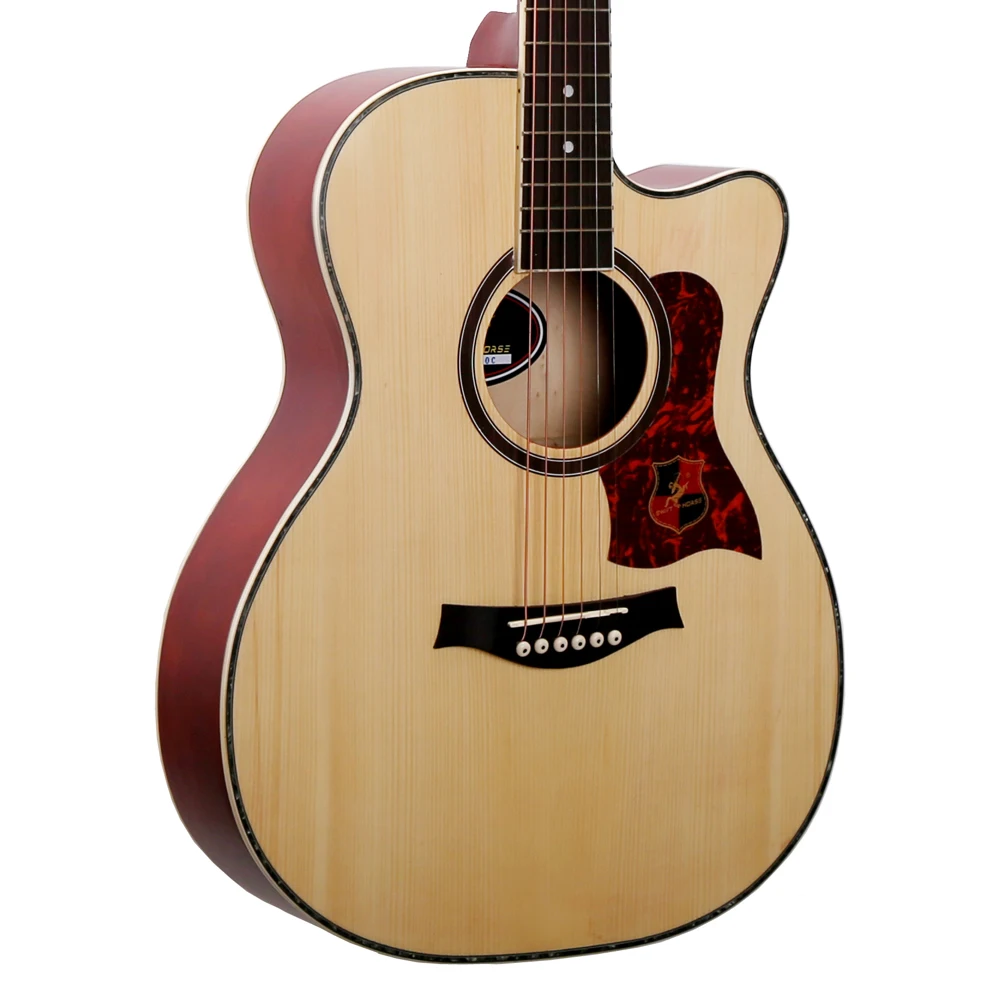 China Cheap Guitar 40 Inch Cutaway Acoustic Guitar With Sprcue Wood ...