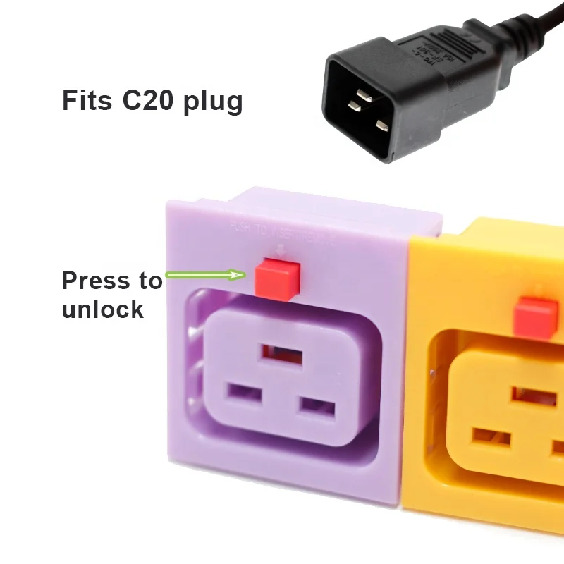 C19 Power Socket - Lockable Power Connector for Industrial Use